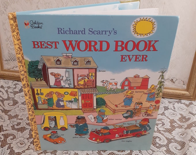Richard Scarry's Best Word Book Ever, Vintage 1991 Hardcover Extra ...