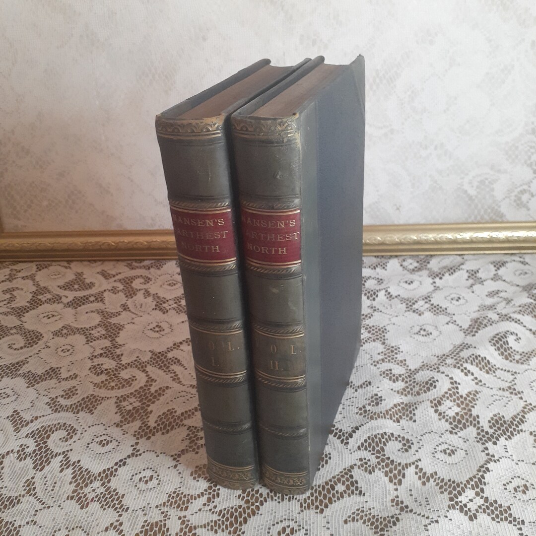 Antique Arctic Expedition Book Set: Farthest North, 1898 2-volume Polar ...