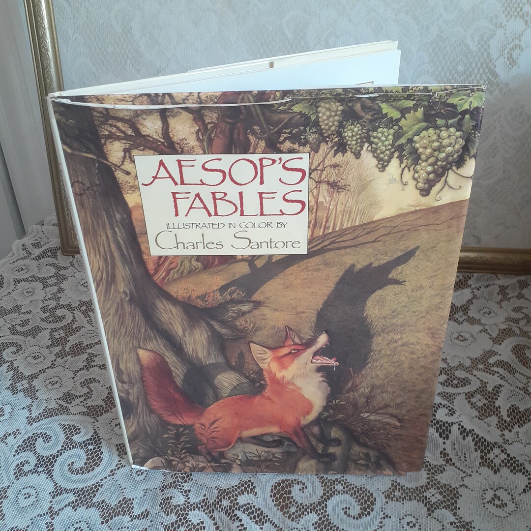 Vintage Aesop’s Fables – Illustrated by Charles Santore, 1988 Hardcover Classic Tale Collection ...