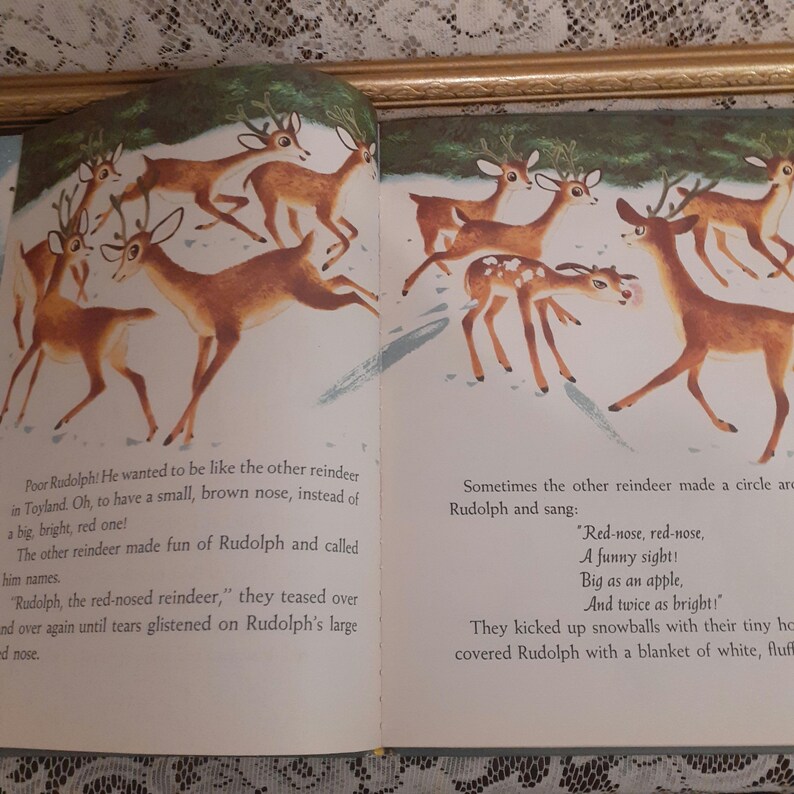 Vintage Rudolph Red Nosed Reindeer Book: Richard Scarry Big Golden Book ...
