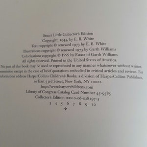 Stuart Little by EB White, Illustrated by Garth Williams, Vintage 1999 ...