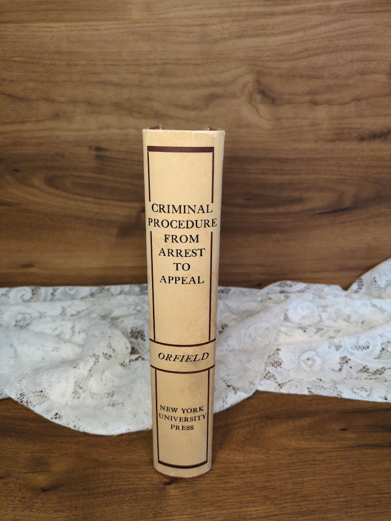 Vintage 1947 Criminal Procedure Law Book, Arrest to Appeal - Etsy