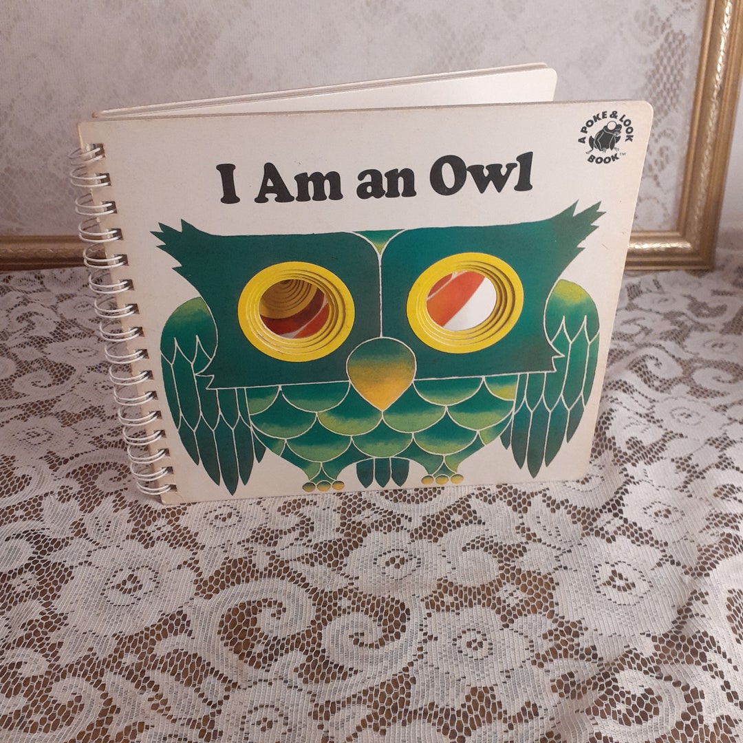 I Am an Owl, Vintage 1989 Children's Poke and Look Board Book - Etsy