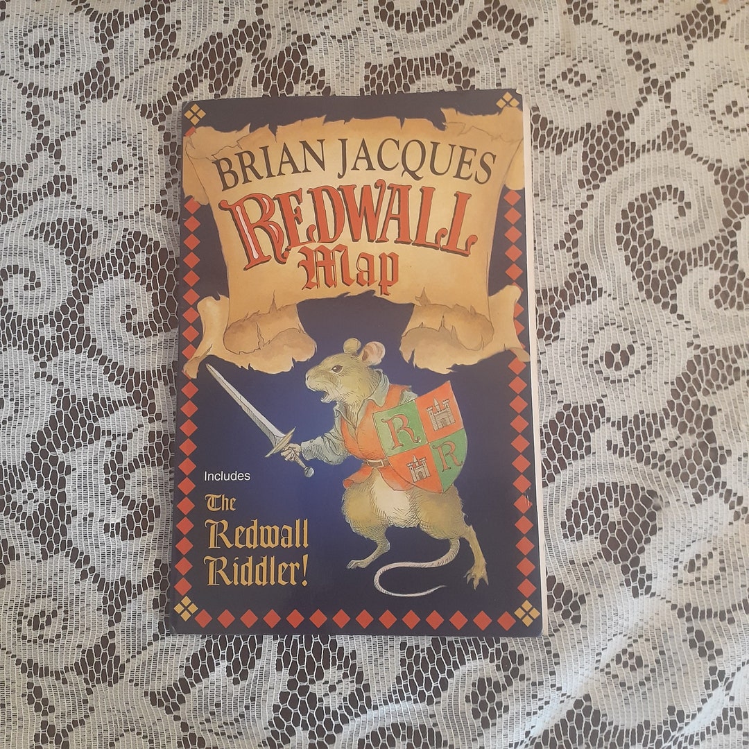 Brian Jacques Red Wall Map With the Redwall Riddler, Vintage 1997 ...