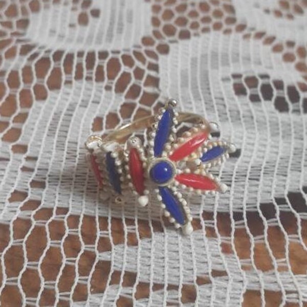 Red White and Blue Ring - Etsy