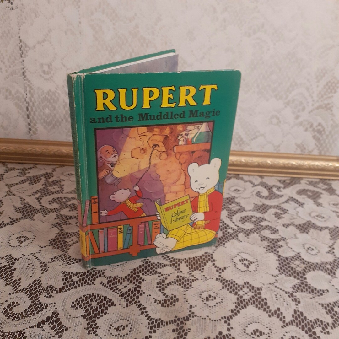 Rupert Bear Book: Rupert and the Muddled Magic, 1977 Vintage Hardcover ...