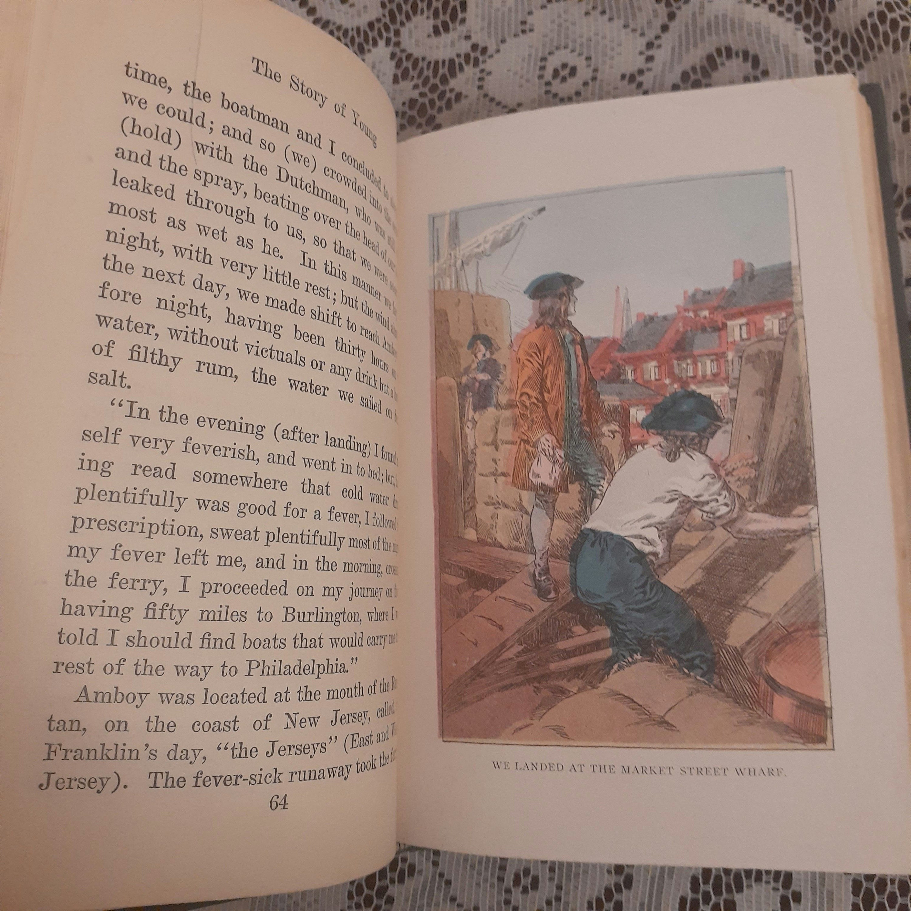 Antique Biography Book, Young Benjamin Franklin Book, Wayne Whipple ...