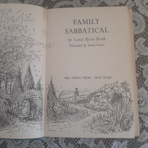 Family Sabbatical by Carol Ryrie Brink, Vintage 1956 Hardcover Book ...