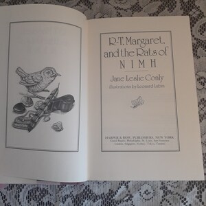 R-T, Margaret, and the Rats of NIMH by Jane Leslie Conly Illustrated by ...