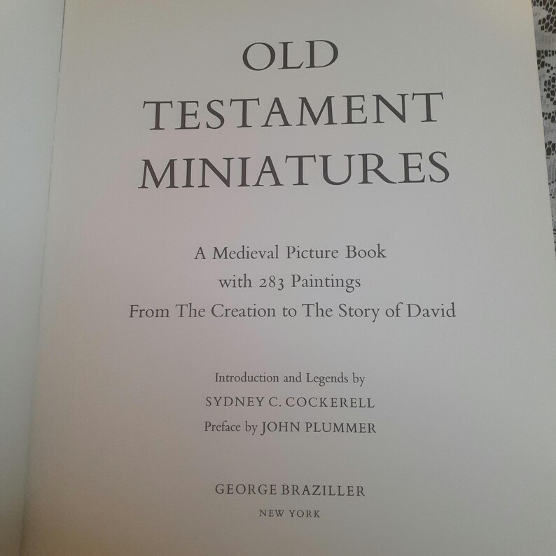 Old Testament Miniatures: Medieval Art History Coffee Table Book - Etsy