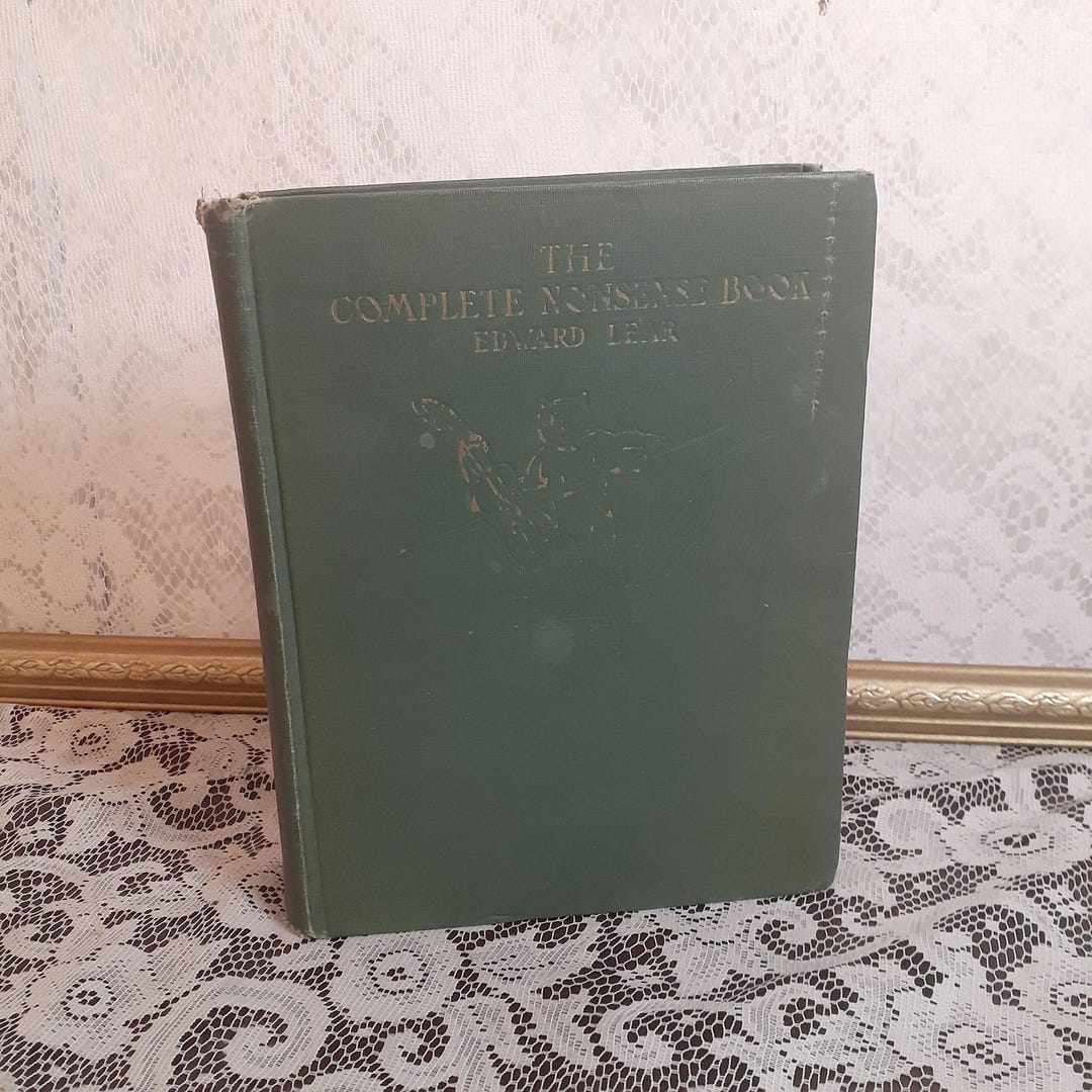 Antique Humor Book: Complete Nonsense by Edward Lear, 1923 Hardcover - Etsy
