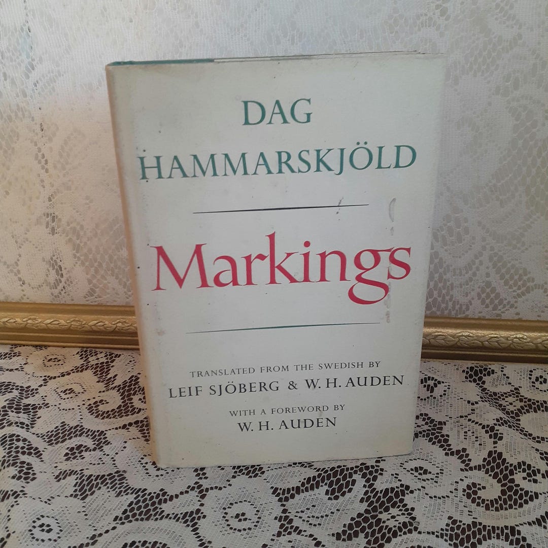Vintage Markings Book by Dag Hammarskjold: 1972 Hardcover, Spiritual ...