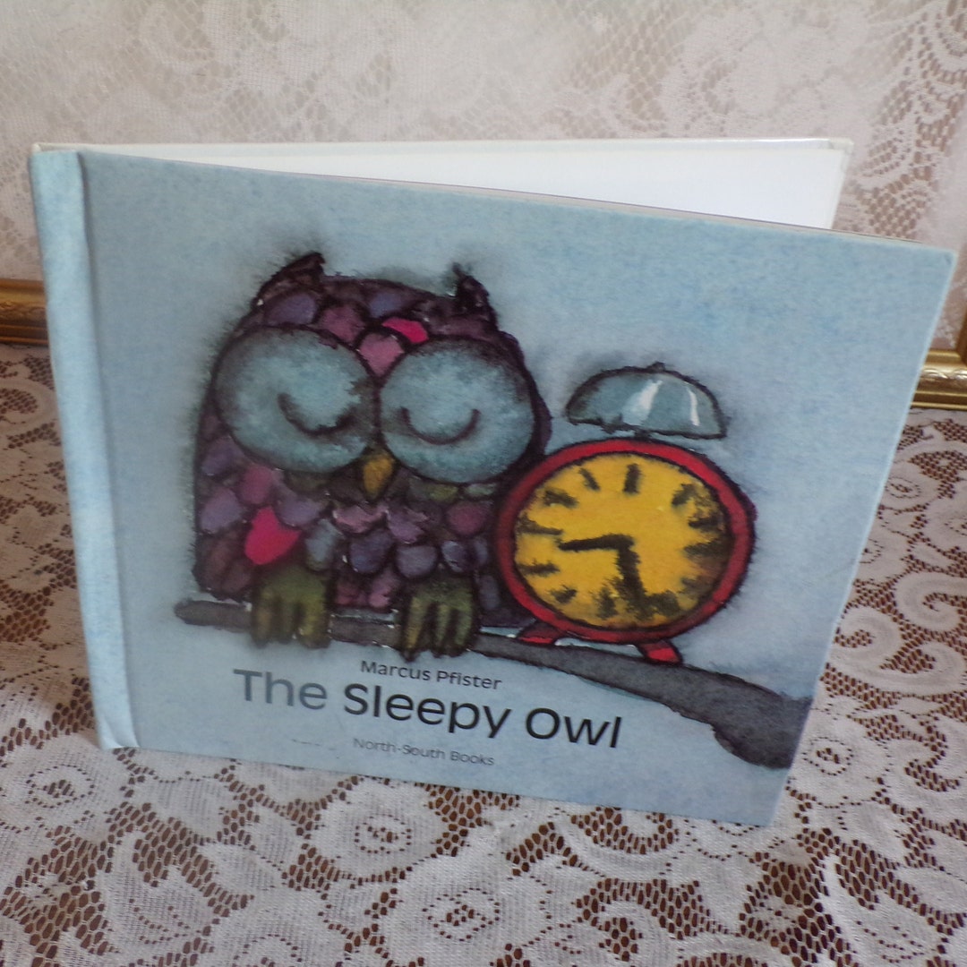 The Sleepy Owl by Marcus Pfister 1986 Vintage Hardcover - Etsy