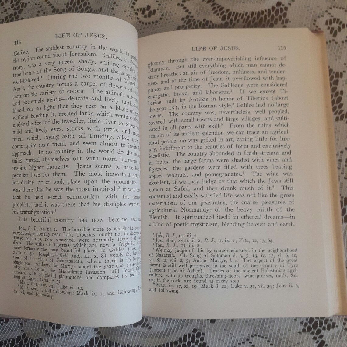 Religious History Book, the Life of Jesus, Ernest Renan 1955, Vintage ...