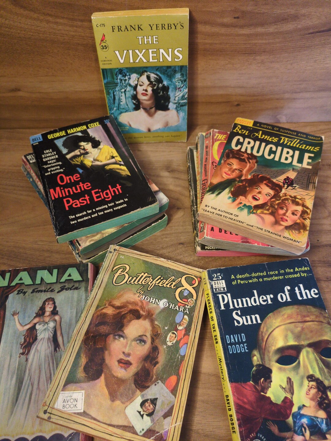 Vintage Pulp Crime Book Lot Mid Century Noir Paperbacks Dell Pocket ...