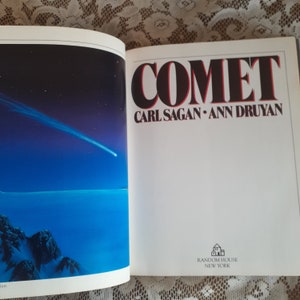 Vintage "comet" Book by Carl Sagan: 1985 Hardcover Astronomy Classic - Etsy