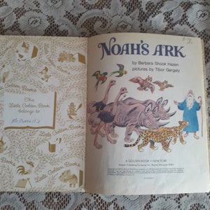 Noah's Ark A Little Golden Book by Barbara Shook Hazen, Vintage 1969 ...