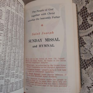 Saint Joseph Sunday Missal and Hymnal, Vintage 1966 Black Hardcover ...