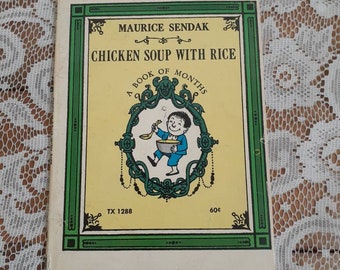 Vintage Maurice Sendak Picture Book Chicken Soup With Rice 1962 Old ...