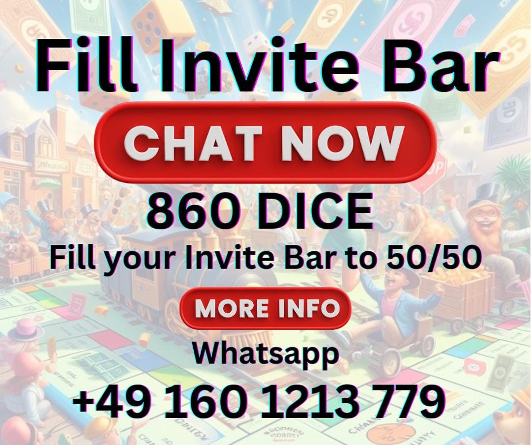 Monopoly GO Invite Bar 50/50 60 Friends 860 Dice 1 Token - Etsy
