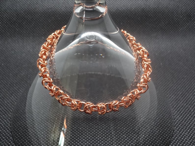 Bright Copper Byzantine Chain Mail Bracelet - Etsy