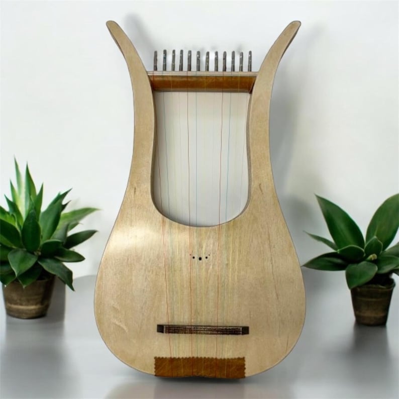 Cithara Lyre Harp - 12 Strings With Inlay Ancient Technique - Etsy