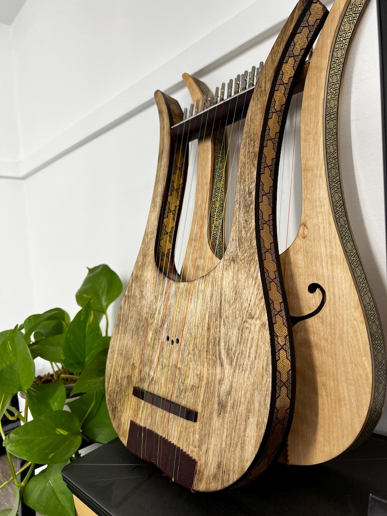Cithara Lyre Harp - 12 Strings With Inlay Ancient Technique - Etsy