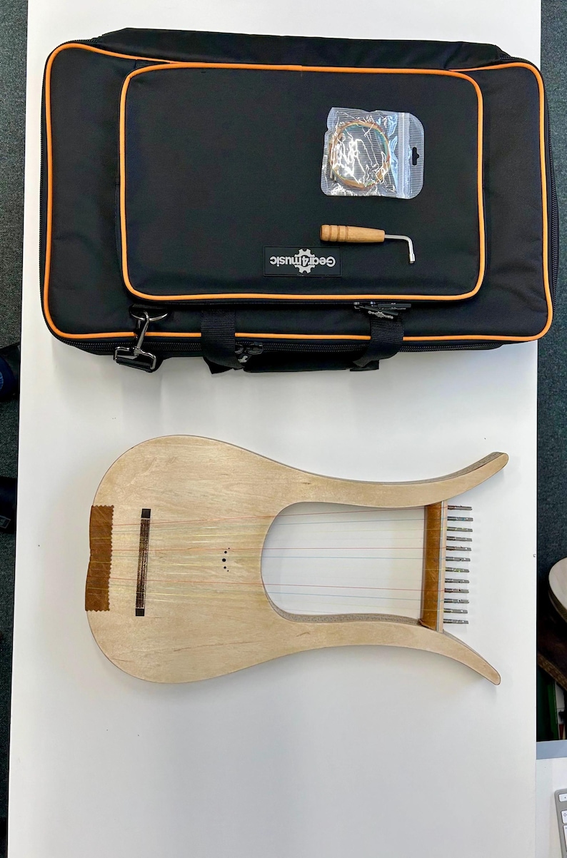 Cithara Lyre Harp - 12 Strings With Inlay Ancient Technique - Etsy