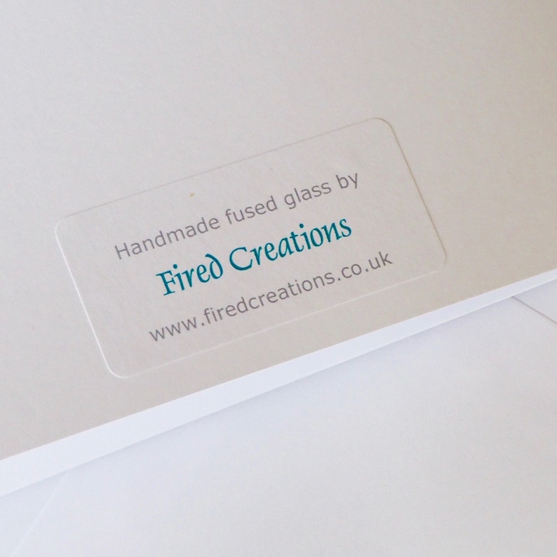 Glass Flowers Greetings Card Handmade Fused Glass Card | Etsy