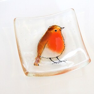 Robin Trinket Dish - Ring Dish - Red Robin Jewellery Dish - Tea Light ...