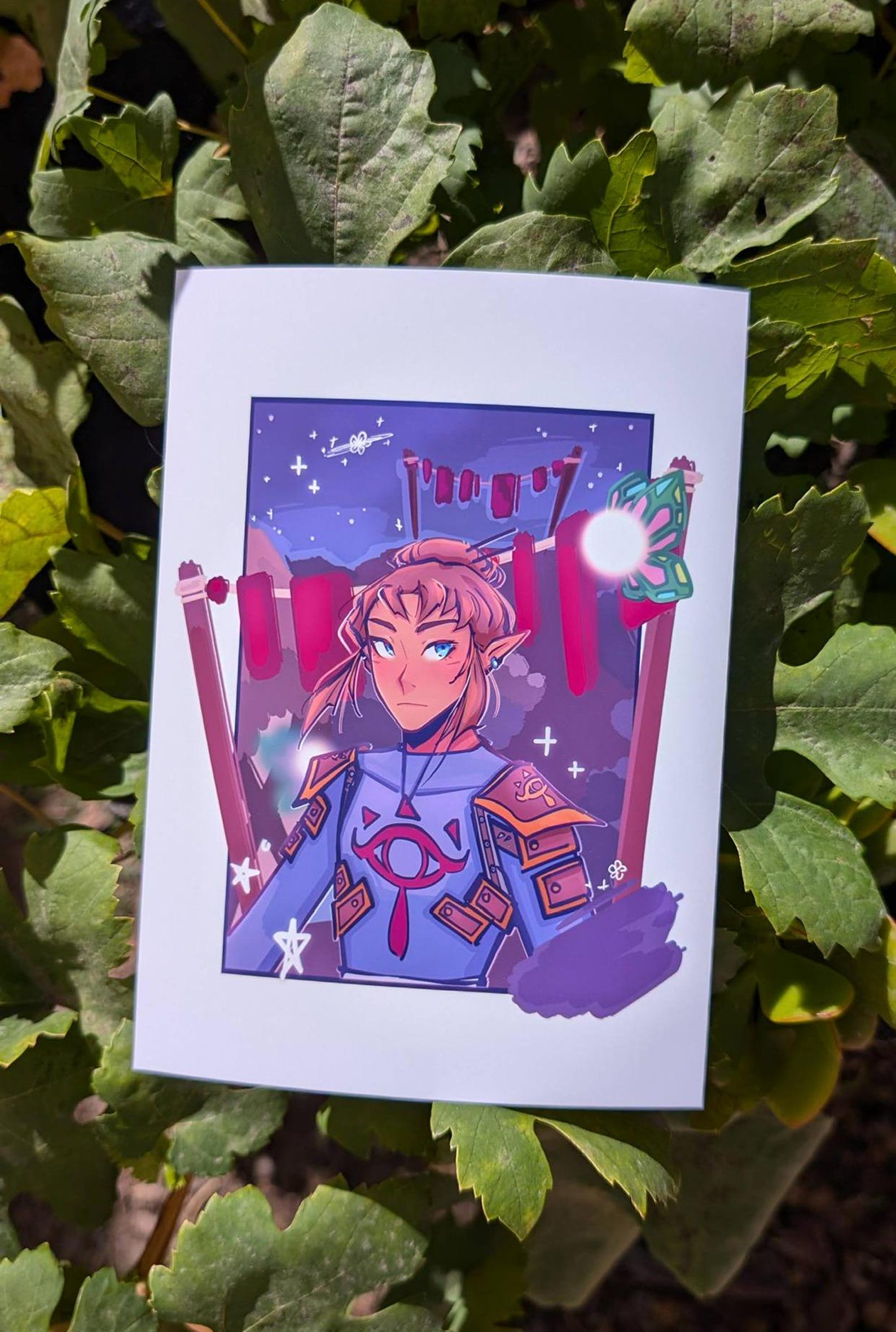 Link BOTW Sheikah Legend of Zelda Breath of the Wild Print - Etsy