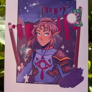 Link BOTW Sheikah Legend of Zelda Breath of the Wild Print - Etsy