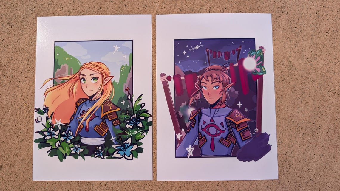 Link BOTW Sheikah Legend of Zelda Breath of the Wild Print - Etsy