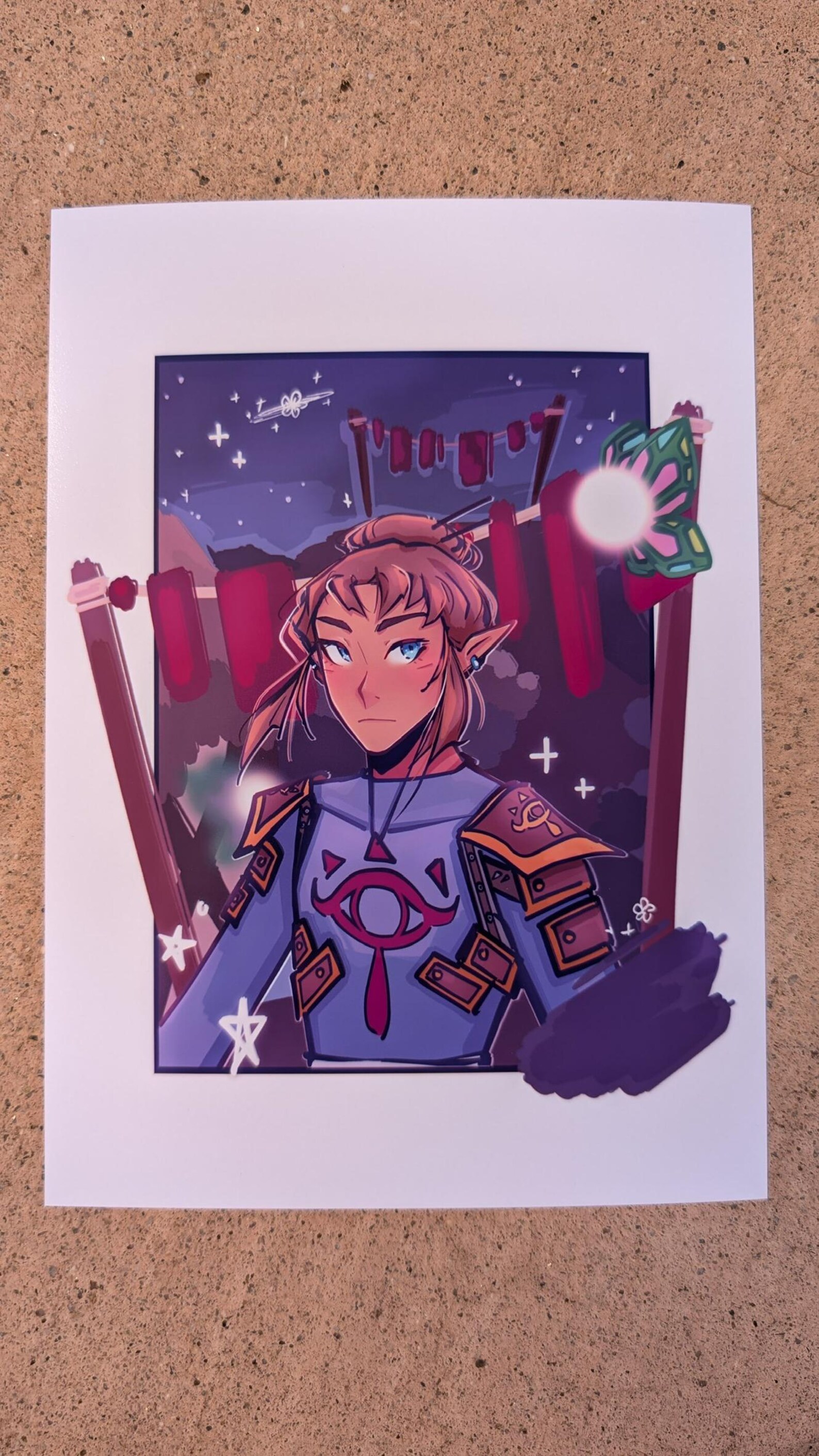 Link BOTW Sheikah Legend of Zelda Breath of the Wild Print - Etsy