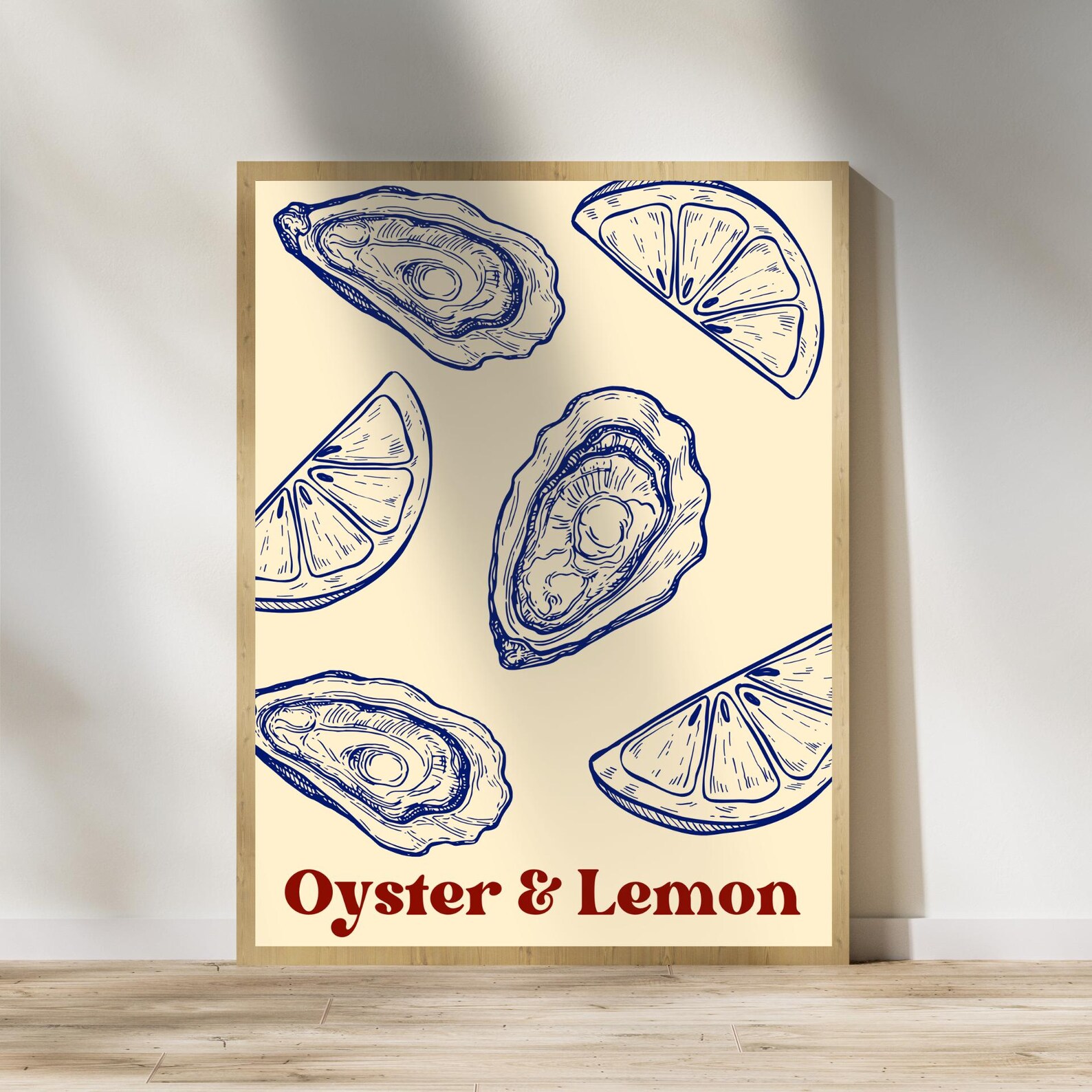 Oyster Print Triptych Wall Art Oyster Plate Oyster Painting Oyster Art ...