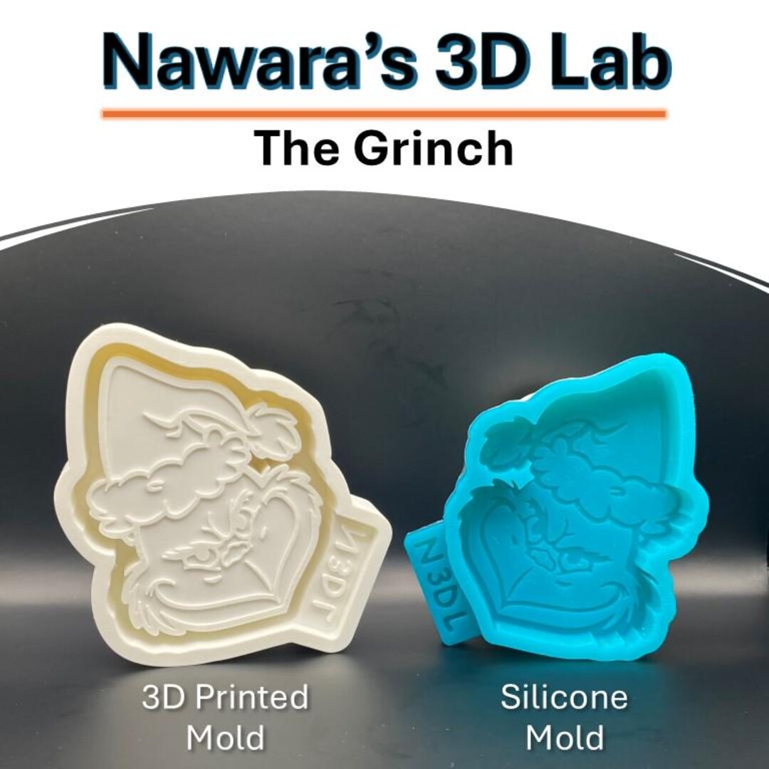 Christmas: the Grinch Silicone Mold or 3D Printed Mold - Molds for ...