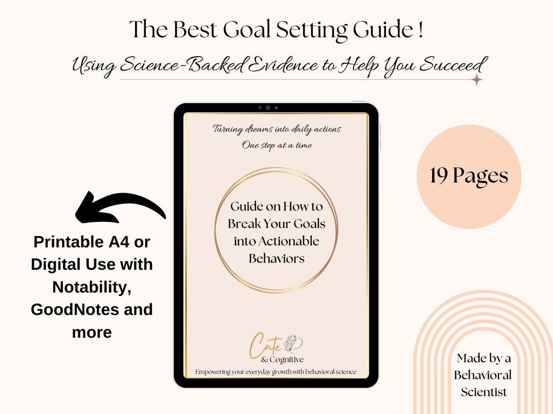 Behavioral Science Goal-setting Guide | Printable A4 Ultimate Goal ...