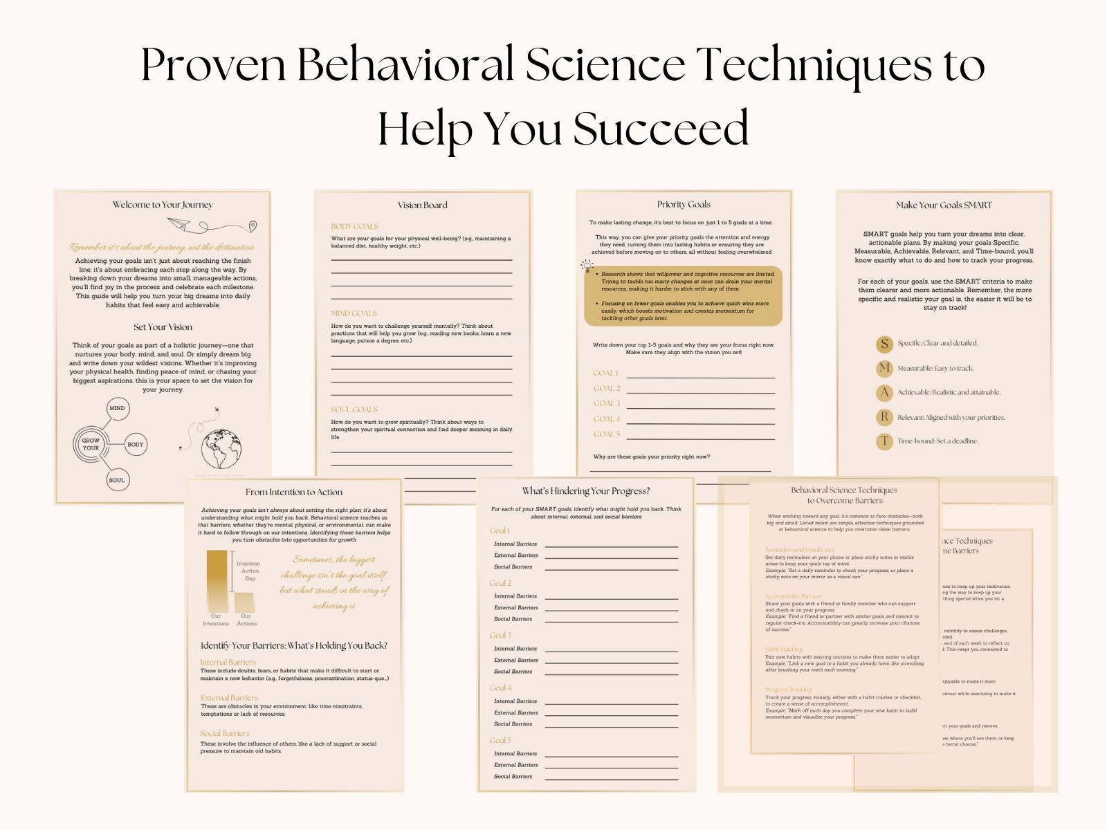 Behavioral Science Goal-setting Guide | Printable A4 Ultimate Goal ...