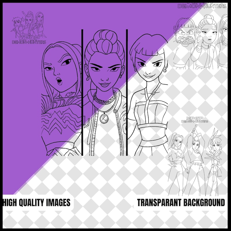 K-pop Demon Hunter SVG Bundle | Huntrix, Saja Boys (digital Cut Files ...