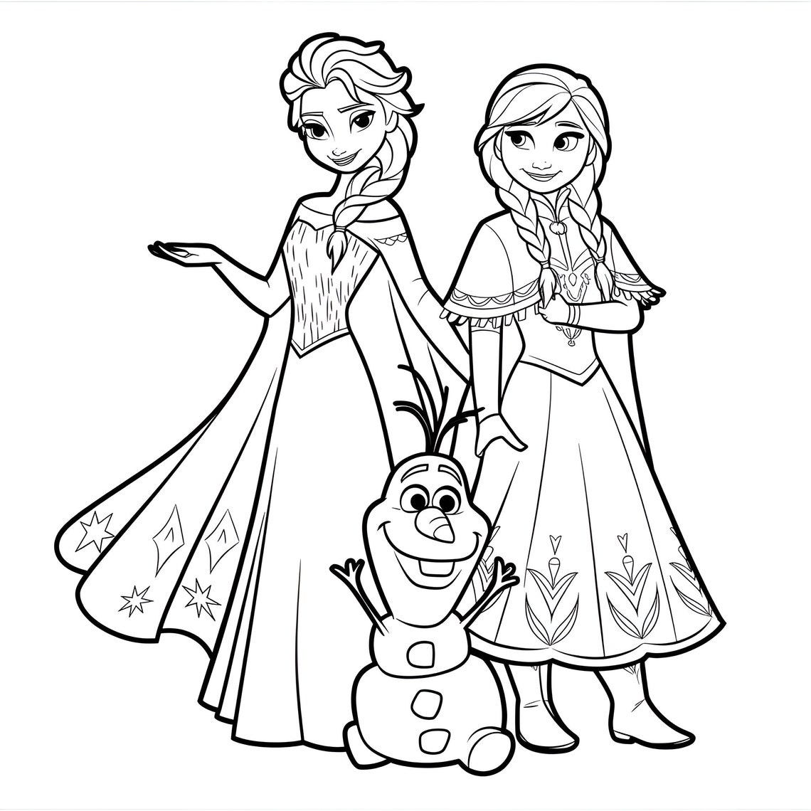 Elsa Frozen Coloring Pages 5 High-quality Printable Sheets for Kids ...