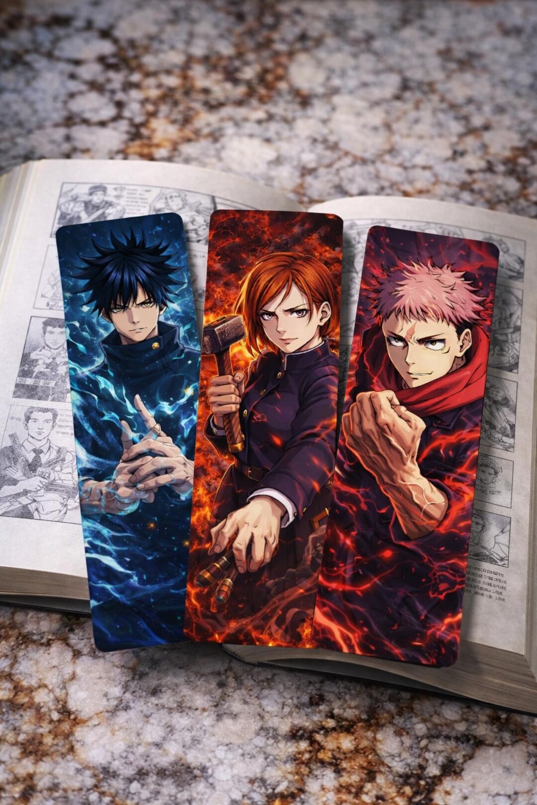 Jujutsu Kaisen Printable Bookmarks | Yuji Nobara Megumi Anime Set - Etsy