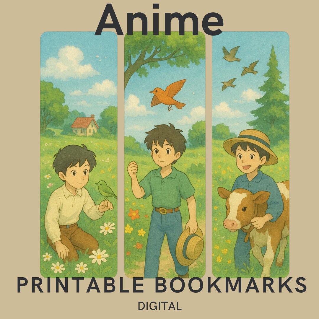 Printable Anime Bookmarks Set – Ghibli-inspired | Limited Edition ...