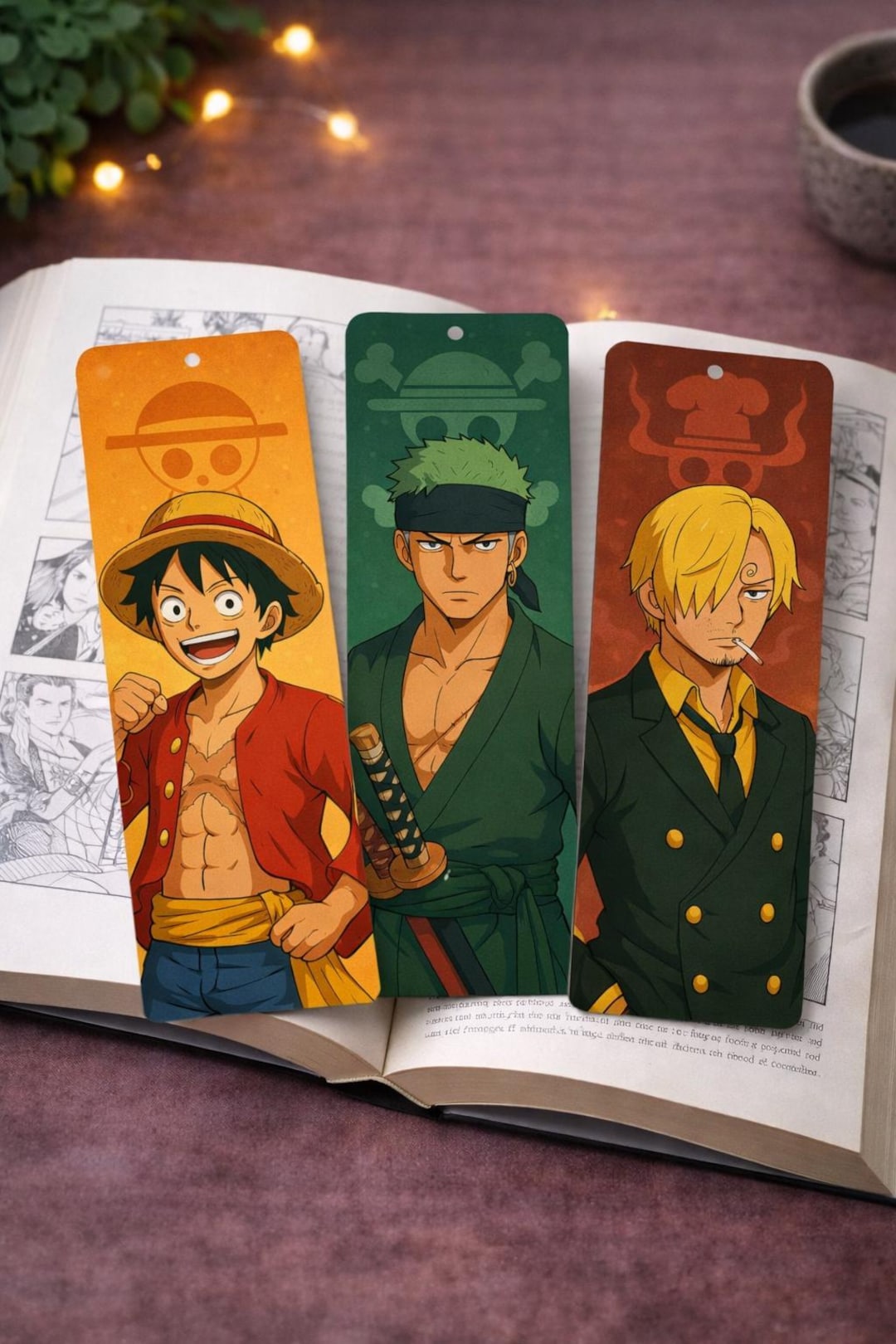 Ensemble de signets de pirate | Cadeau imprimable numérique style manga ...