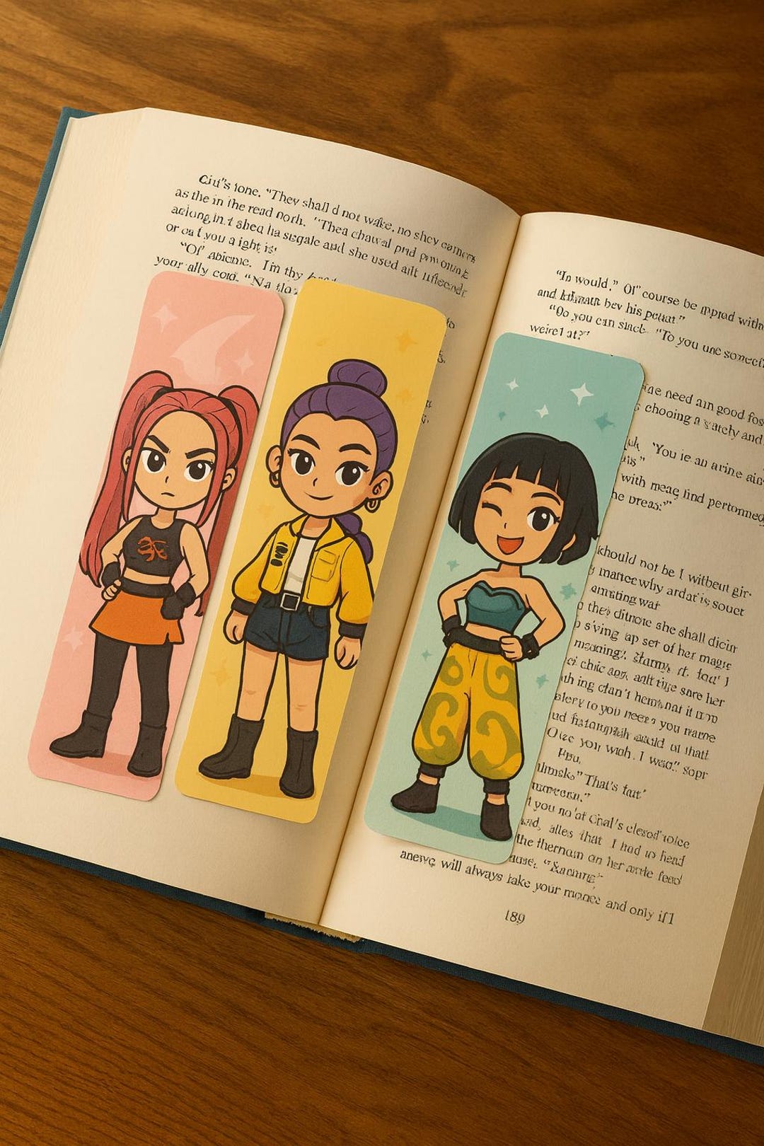 Kpop Demon Hunter Bookmarks – Chibi Anime Girls Set (zoey, Rumi, Mira ...
