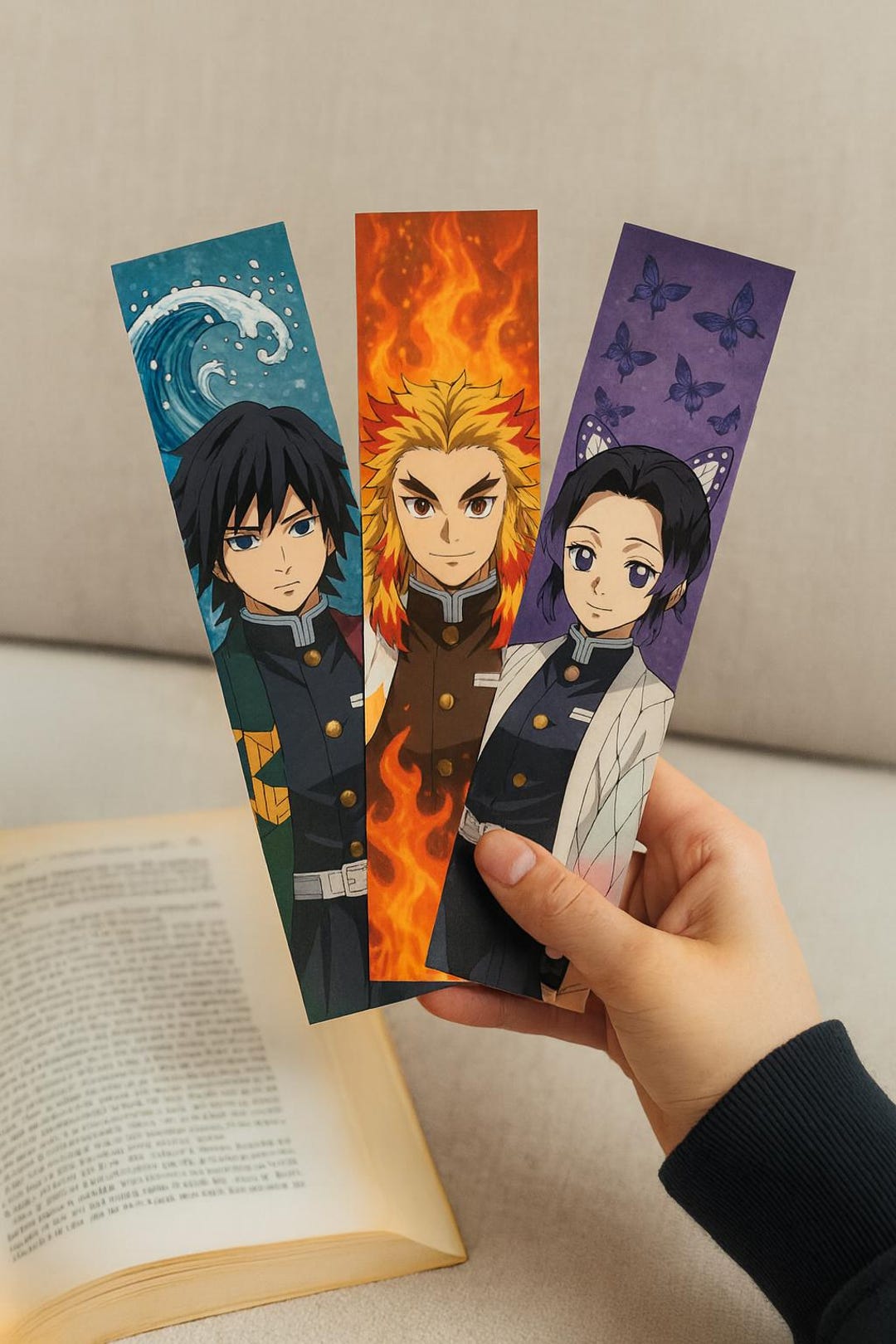 Anime Printable Bookmarks – Hashira Fan Art Set | Anime Manga Gift ...