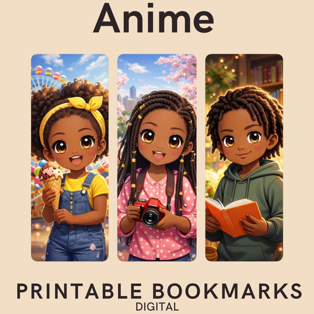 Kids Printable Bookmarks | Cute Inclusive Reading Set for Children - Etsy