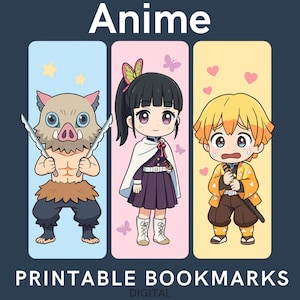 Demon Slayer Bookmarks – Chibi Inosuke Kanao Zenitsu – Printable PDF ...