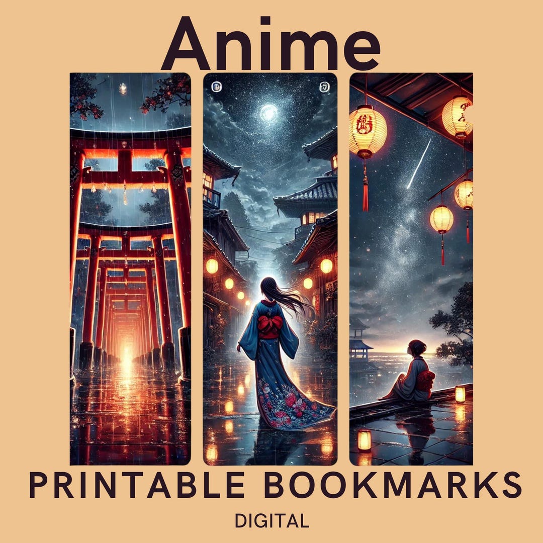 Printable Anime Marks Set of Three - Etsy