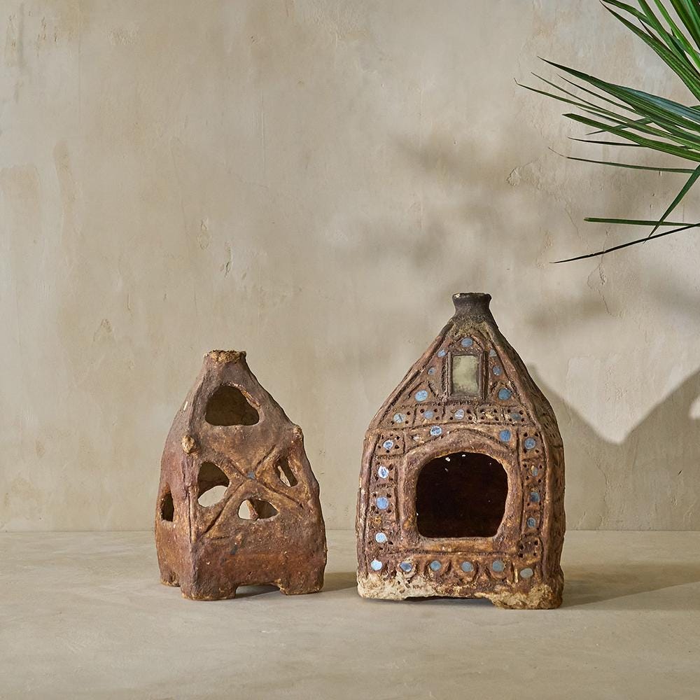 Vintage Paper Mâché Bird House – Handcrafted Folk Art Sculpture ...