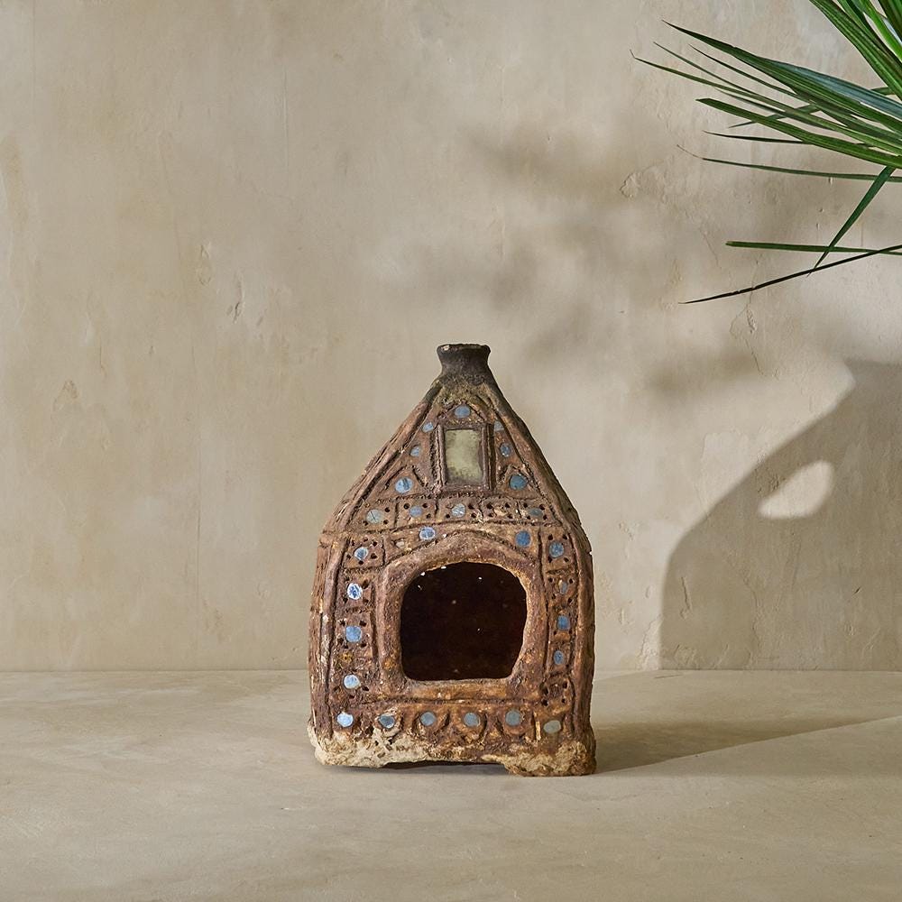 Vintage Paper Mâché Bird House – Handcrafted Folk Art Sculpture ...